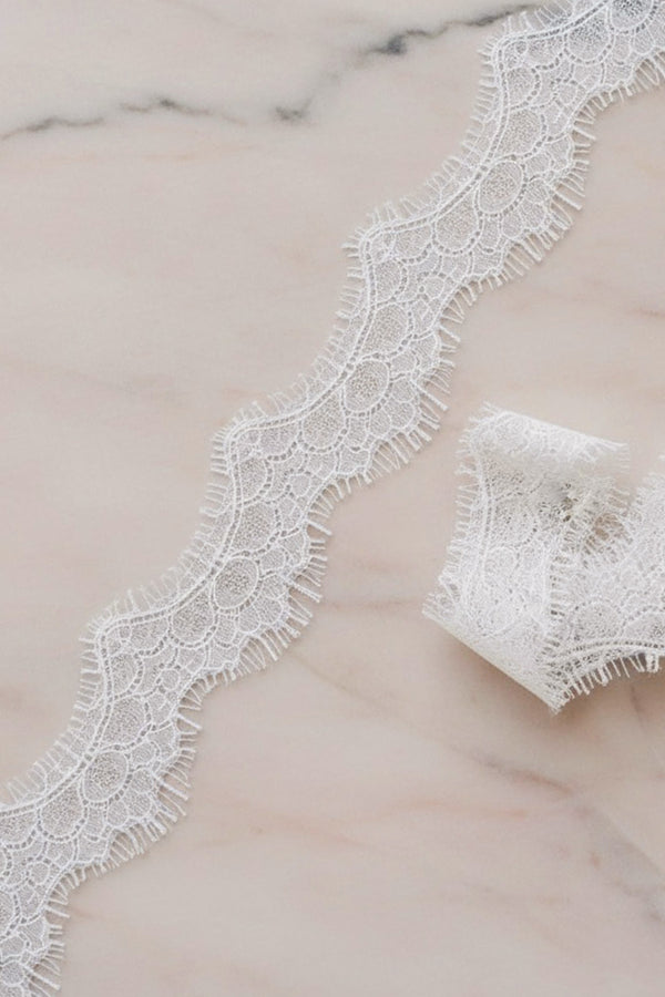 French Lace Mantilla Veil Cathedral | Silk Tulle | Bath